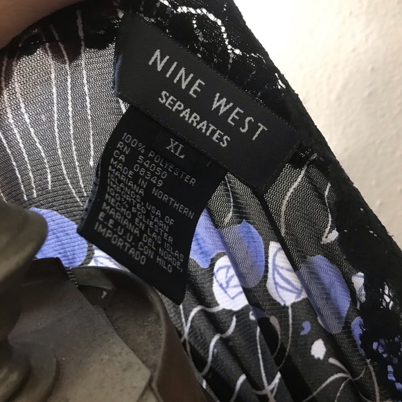 Nine West | Tops | Nine West Sheer Lace Shirt | Poshmark